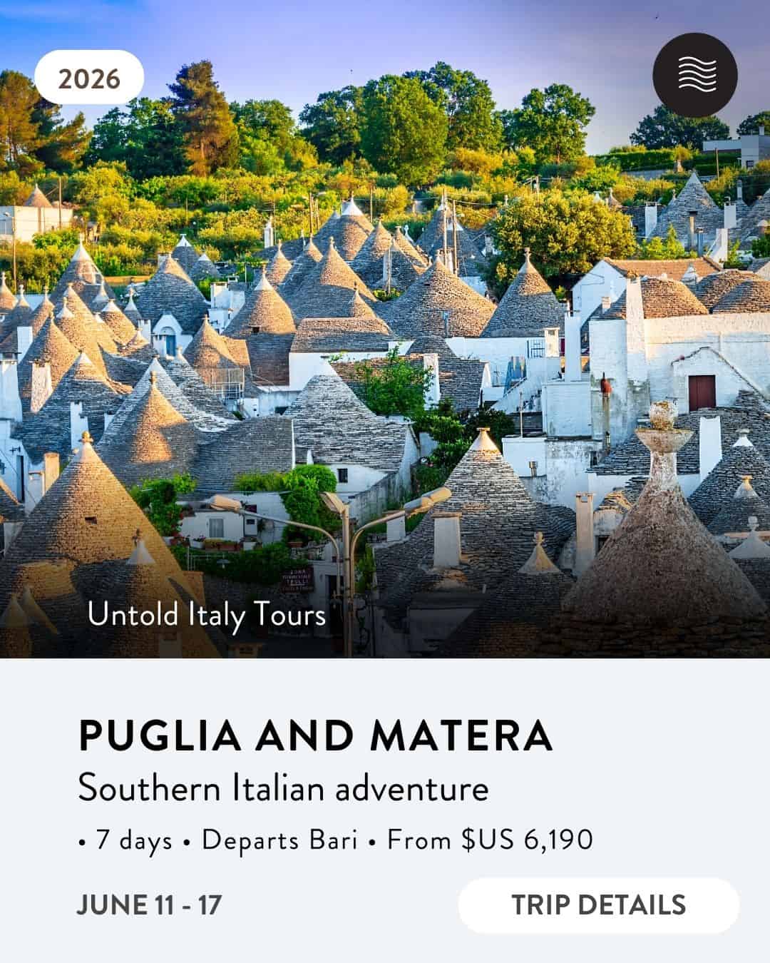 Untold Italy Tour Calendar